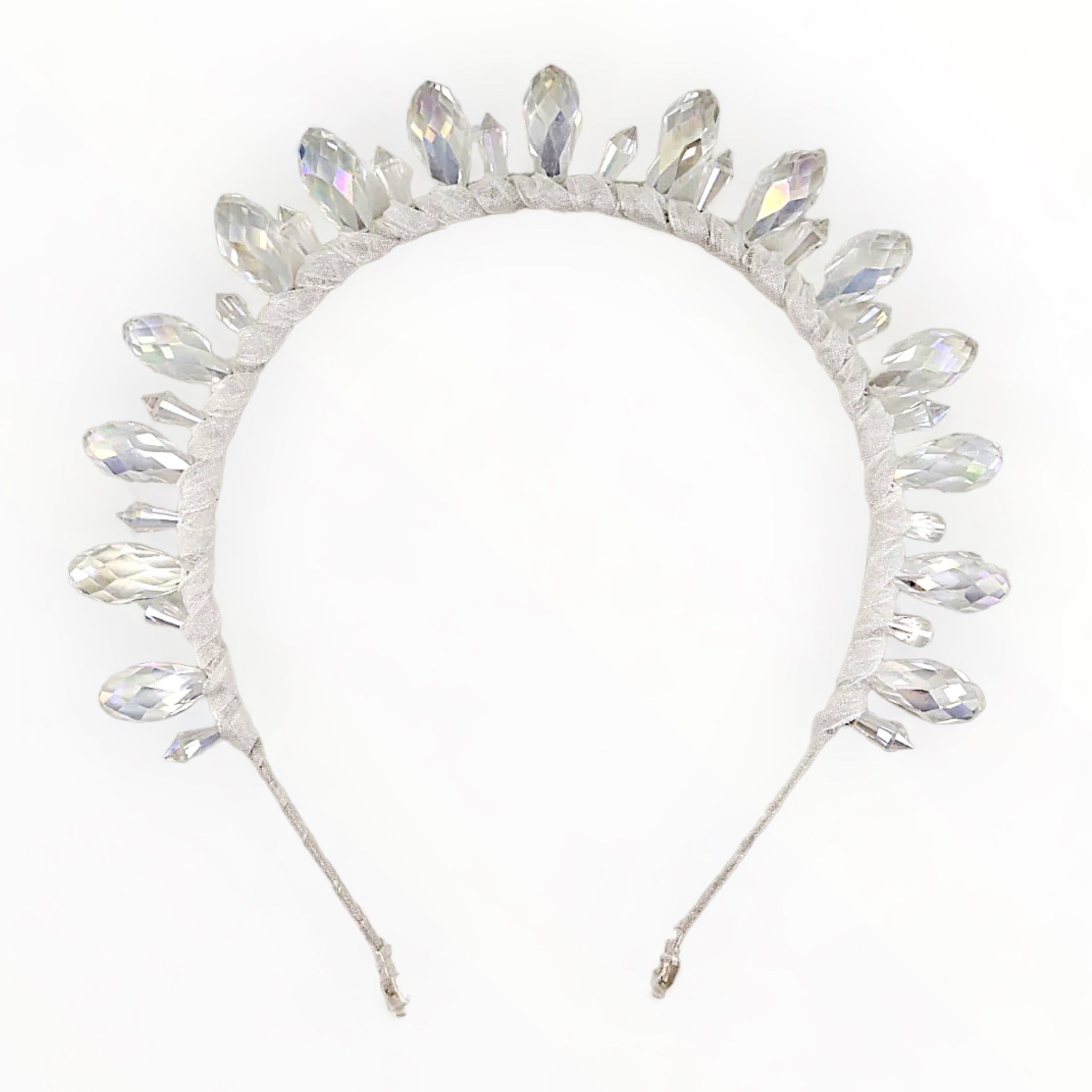Girls Designer White Hair Accessories |The Reina Kids Crystal Tiara ...